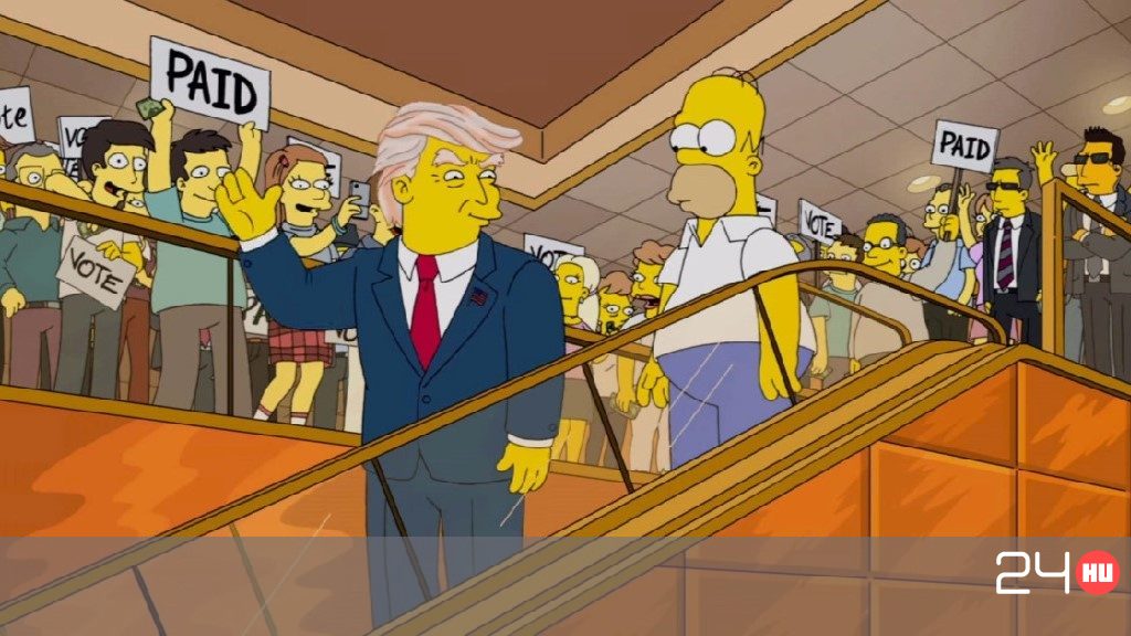 A Simpson család már 2000-ben látta előre Trumpot és Hillary Clintont ...