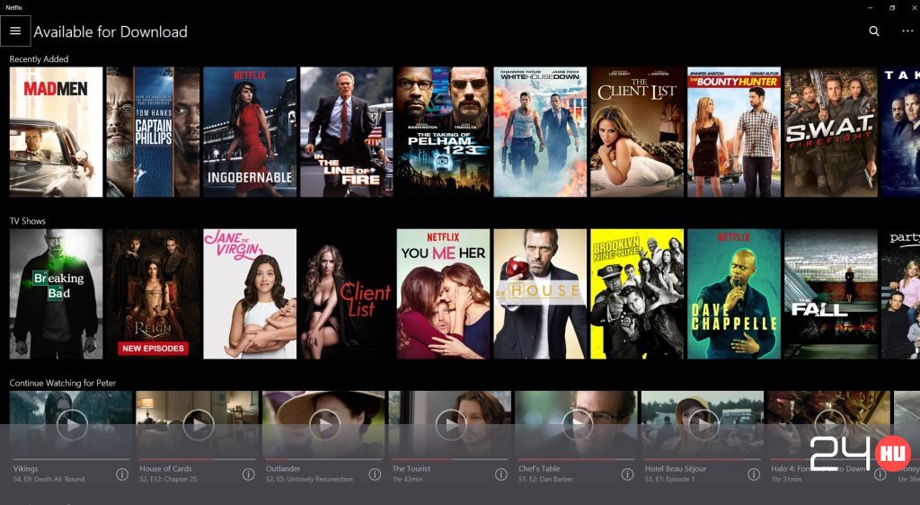 Már nem csak mobilra tölthetjük le a Netflixes kedvenceinket | 24.hu