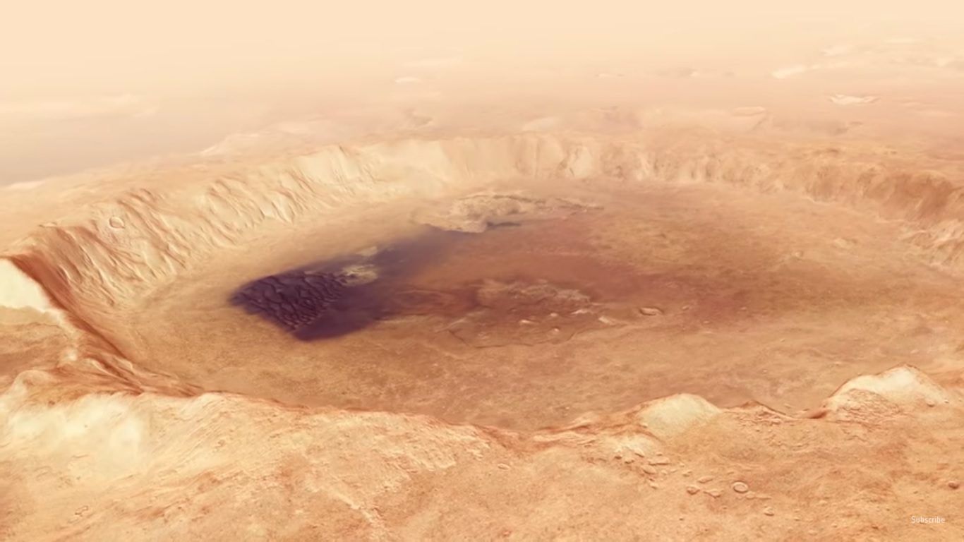 Videó: Ilyen elrepülni egy hatalmas marsi kráter felett | 24.hu