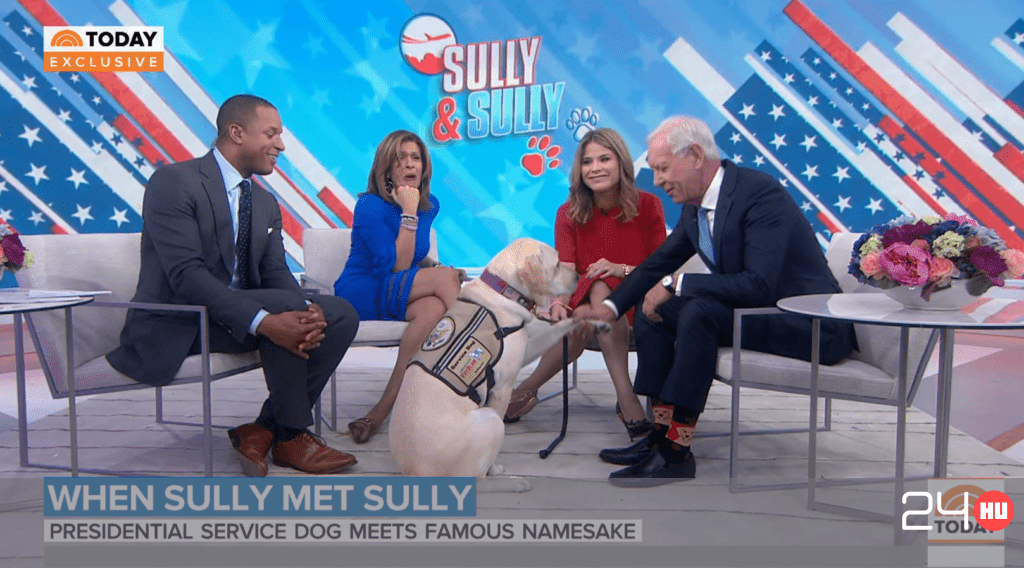 Történelmi pillanat: Bush szolgálati kutyája, Sully találkozott a ...