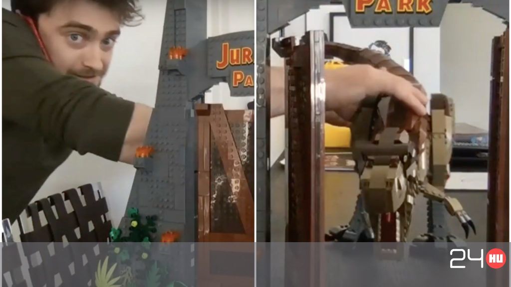 Daniel Radcliffe a házi karanténban megépítette LEGO-ból a Jurassic ...
