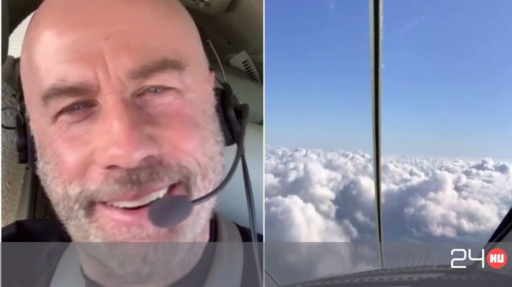 John Travolta repülővezetés közben, több ezer méter magasban filmezett ...