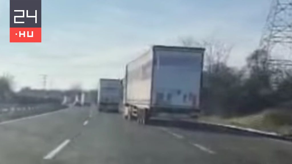 Bepálinkázott, majd részegen csalinkázott az M1-esen egy román kamionos – videó | 24.hu