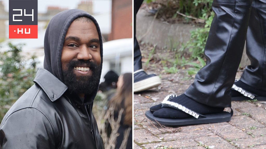 Gyémántberakásos flip-flop zoknival – Kanye West így ment ...