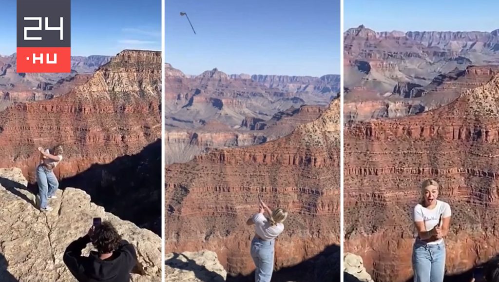 Megbüntették a TikTok-sztárt, miután egy golflabdát ütött a Grand Canyonba | 24.hu