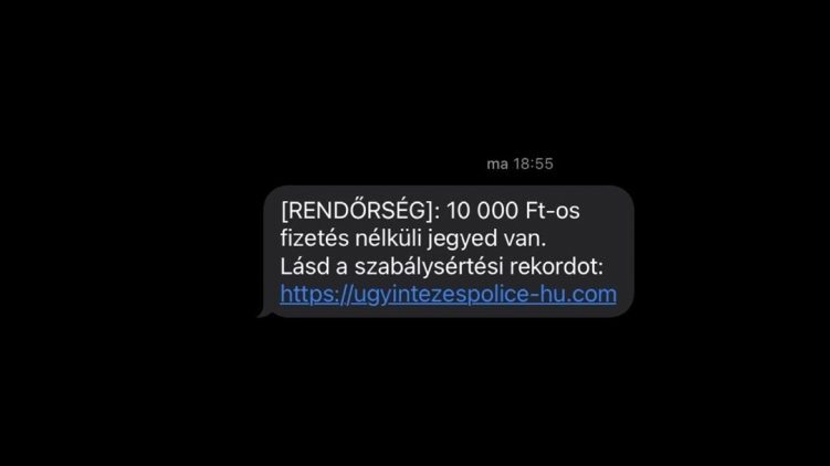 Rendőrség nevében küldenek SMS-t csalók, akik be nem fizetett bírságra, és tilosban lévő ...