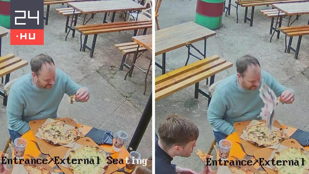 Nyugodtan pizzázgattak, amikor rájuk esett egy hal az égből – videó | 24.hu