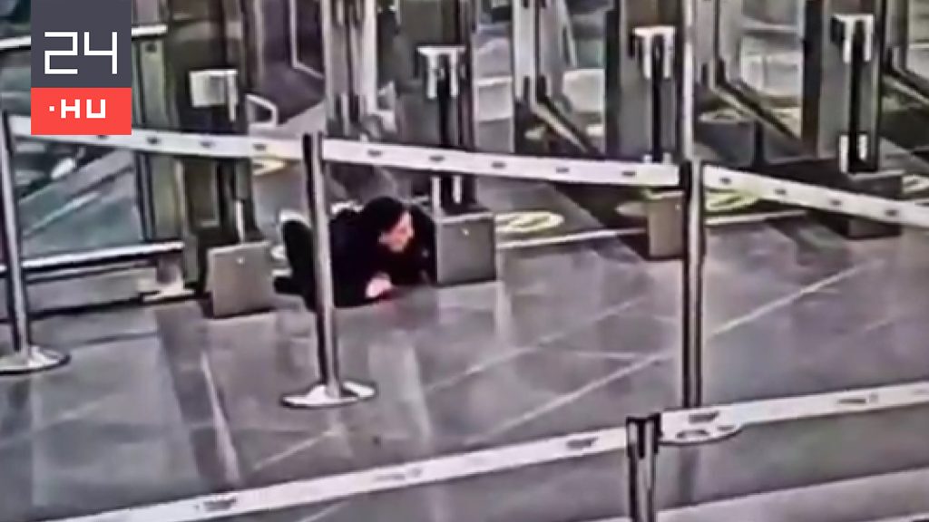 A földön kúszva játszotta ki a belgrádi reptér új biztonsági rendszerét ...