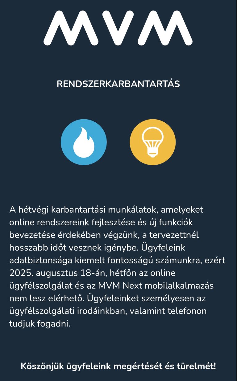 Továbbra sem működik az MVM Next, már az online ügyfélszolgálat is ...