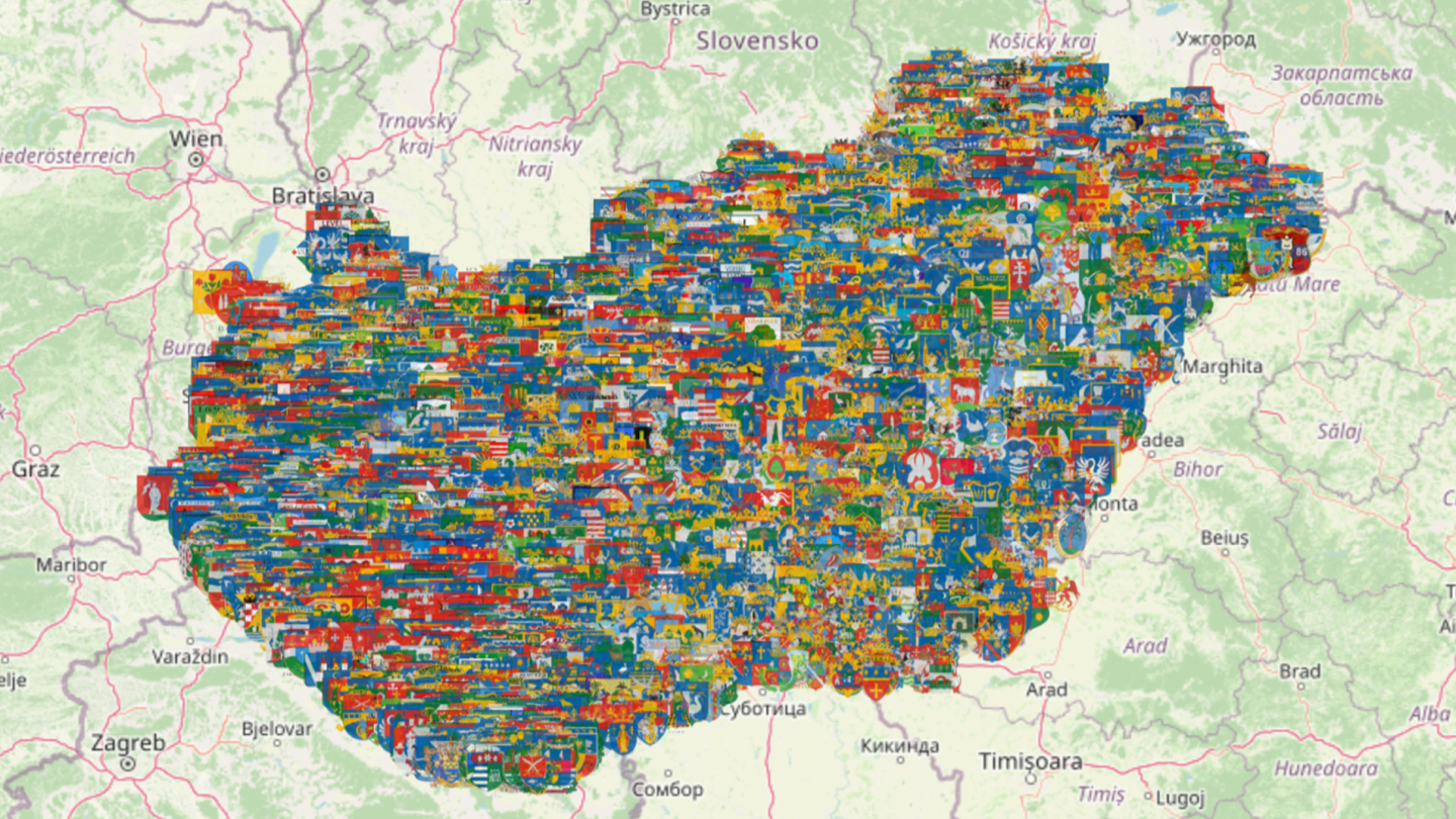 Egy térképre került minden magyarországi település címere | 24.hu