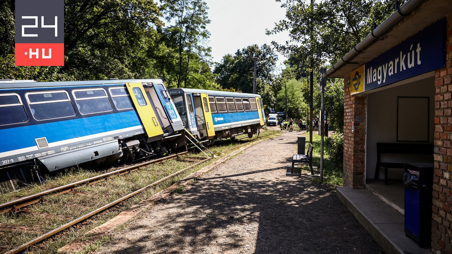 Oldalára borult kocsik, lezárt pálya: képeken a vonatkisiklás helyszíne ...
