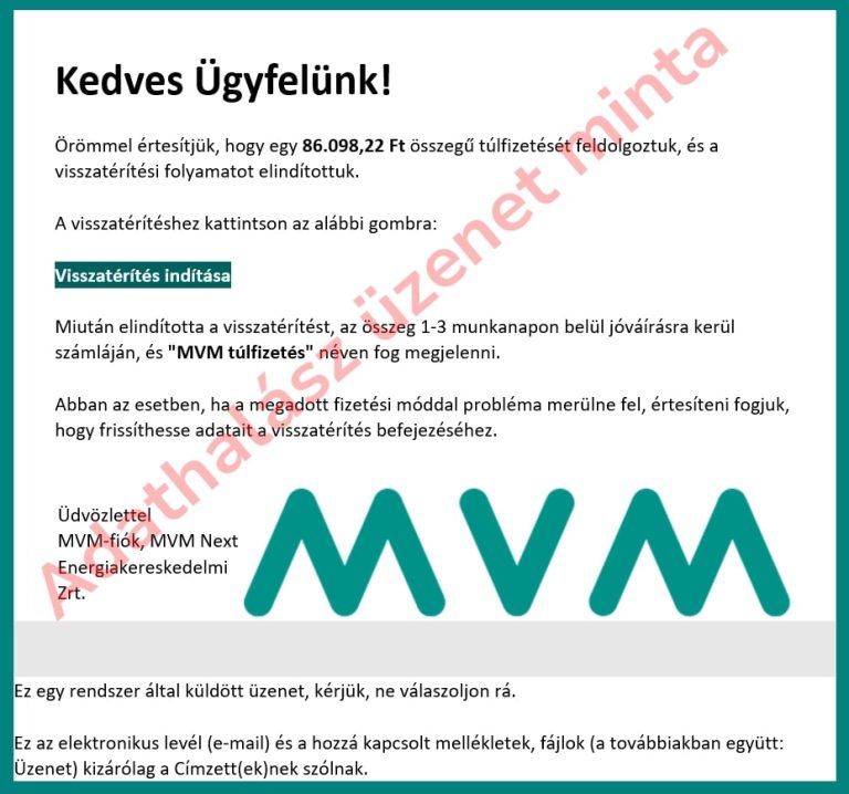 Vigyázat: pénzvisszatérítést ígérnek a csalók az MVM Next nevében ...