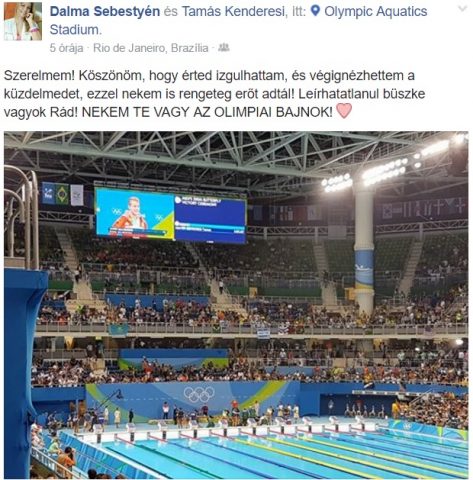 Úszószerelem: Kenderesi Tamásból merít erőt Sebestyén Dalma | Olimpia2016
