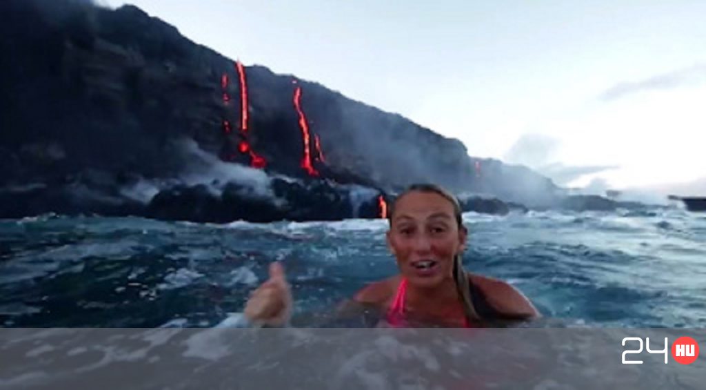 Ez a nő egy kitörő vulkán mellett szörfözgetett – VIDEÓ | 24.hu